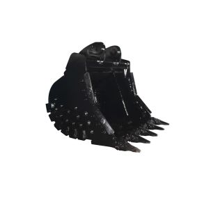 Quality EX220 EX200 Excavator Rock Bucket Heavy Duty Skid Steer Rock Grapple Fit for sale
