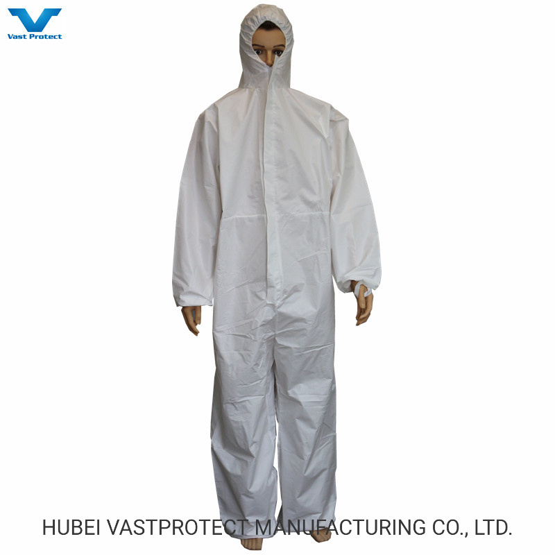 Cat III Type 5 6 Industry Safety PPE Protective Disposable Coverall with Bootscover