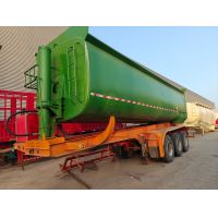 Quality 3 Axle 35/40/45 Cbm 40 50 60 80 Ton Hydraulic End Tipper Truck Rear Dump Semi for sale
