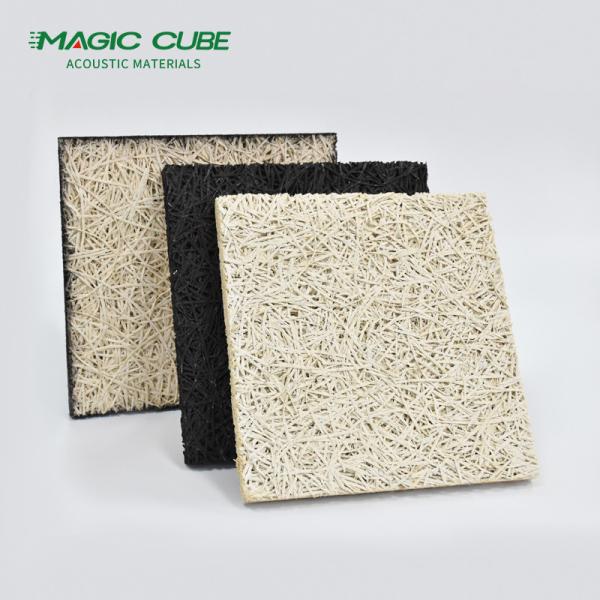 Quality Rectangle Wood Wool Acoustic Panel 15mm Thickness For Acoustic Ceiling for sale