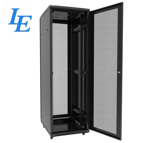 Quality Locking Server Rack Cabinet Height 18U - 47U SPCC Cold Rolled Steel Material for sale