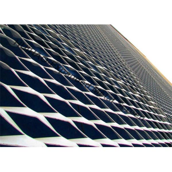 Quality Building Expanded Metal Mesh Facades, 1200X2400MM Frame Aluminum Curtain Walls for sale