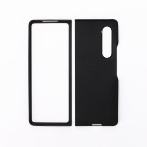 Quality Black Color Aramid Fiber Phone Case For Samsung Galaxy Z Fold 3 for sale