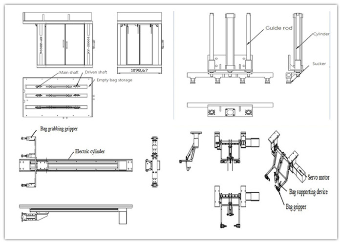 Automatic weighing and packing machine in operation