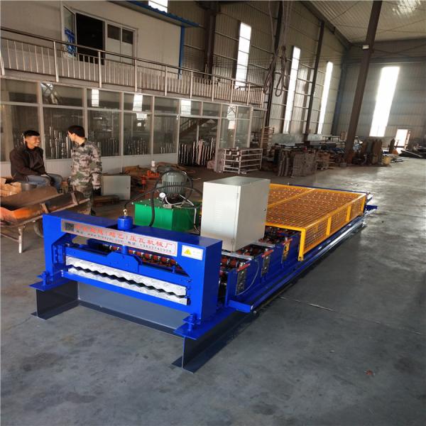 Quality Cr 12 Blade Plate Corrugated Sheet Roll Forming Machine for sale
