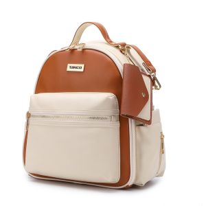 Quality New PU Leather Mommy Nappy Bag Portable Baby Bottle Backpack Multifunction for sale