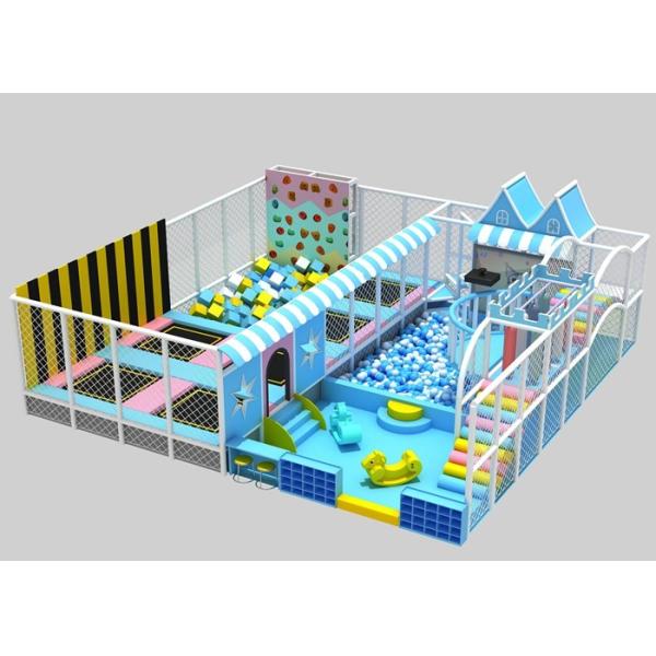 Quality Volcano Climbing Indoor Large Rectangular Trampoline Ninja Course Foam Zone for sale