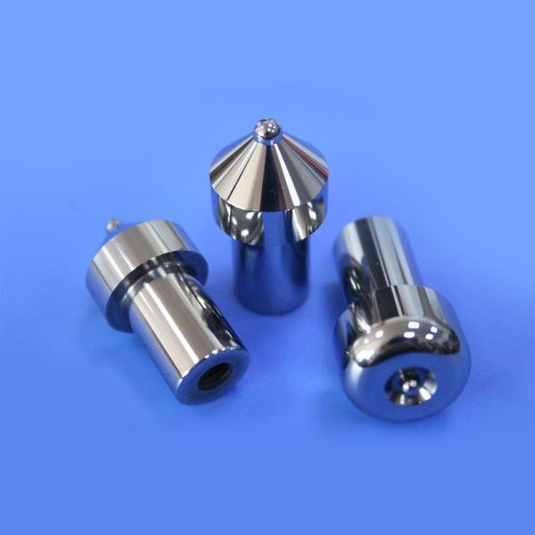 Quality Automotive Oil Pipe Tungsten Carbide Punch Head with Mirror-Smooth Finish M6 Internal Thread and Precision Machining for sale