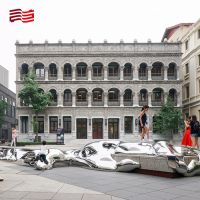 Quality Outdoor Stainless Steel Landscape Sculptures for Customer Size Metal Art for sale