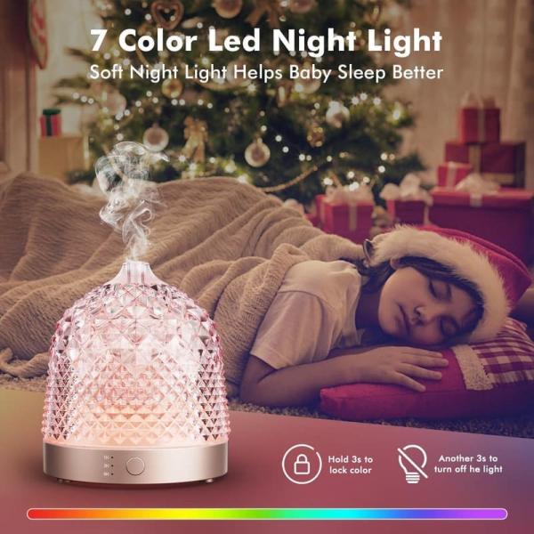 Quality Glass Water Tank And Glass Cover Aroma Diffuser With Led Light▕ DN-851 for sale