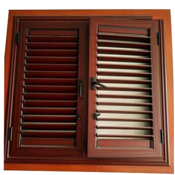 Quality Family House Straight Style Aluminium Windows with Shutter Custom Design for sale