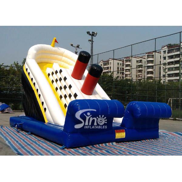 Quality Outdoor adventure huge titanic inflatable slide for kids playground for sale