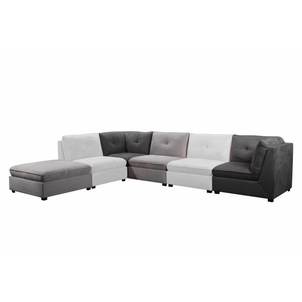Quality L Shape Modern Modular Sectional Sofa Anti Fading Multicolor for sale