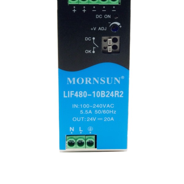 Quality 15V 24V 480W Din Rail Power Supply 90VAC Input EN 62368 Industrial Control for sale