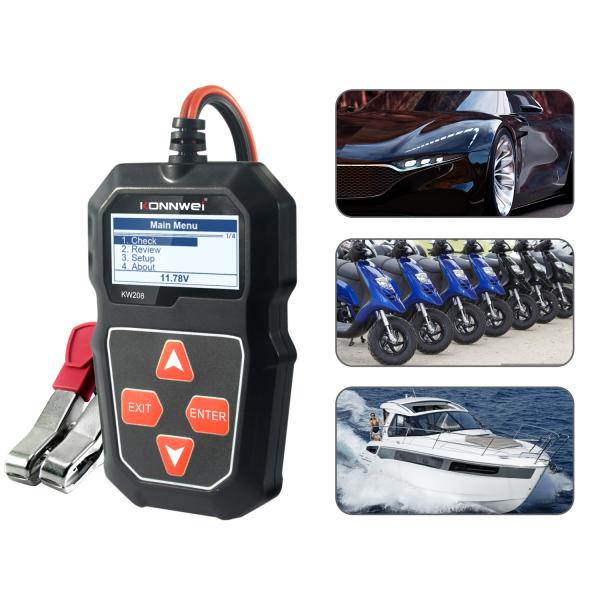 Quality Konnwei Kw208 12V Battery Tester 2000CCA For Lead Acid Batteries for sale