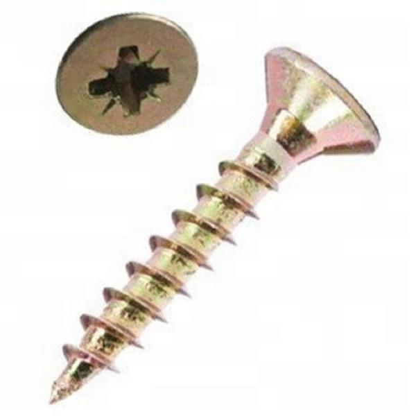 Quality Yellow Zinc Plating Self Tapping Metal Screws , CSK Self Tapping Screw for sale