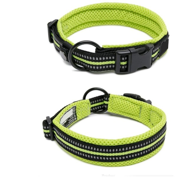 Quality Eco Friendly Soft Nylon Dog Collar , Breathable Mesh Padded Dog Collars for sale