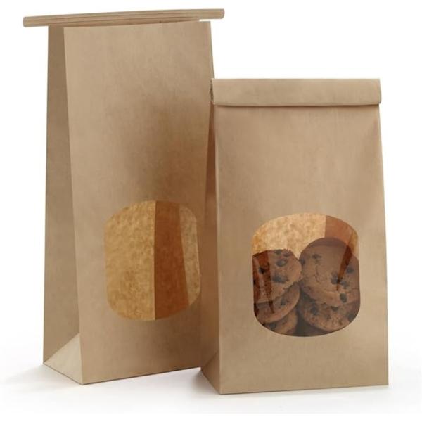 Quality Durable Kraft Paper Bag For Bakery Bread Sandwich Bag Customized for sale