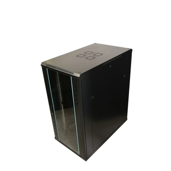 Quality 22U RAL9005 19 inch Static loading 600 kg server rack cabinet with cooling for sale