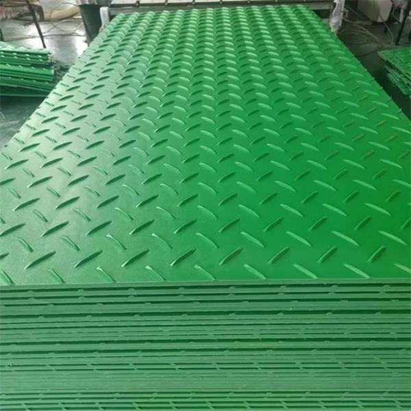 Quality Durable Green Plastic HDPE Ground Roads Swamp Mat For Excavators Construction for sale