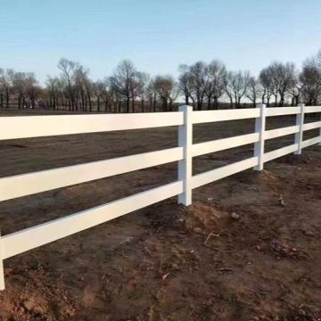 Quality Heavy Duty 2 Rails 3 Rails Pvc Horse Fence Vinyl Fence For Farm for sale