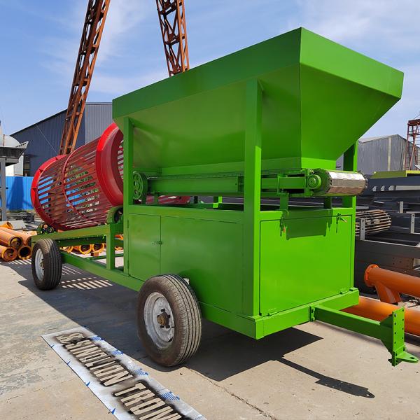 Quality High Capacity Circular Trommel Rotary Drum Screen Separator with Two Vibration for sale