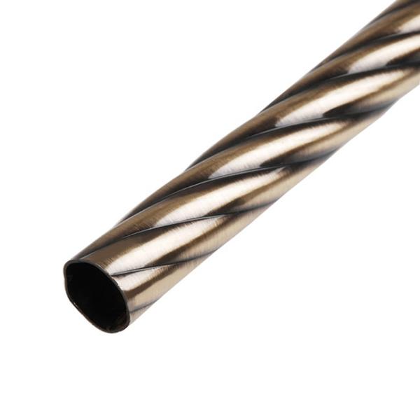 Quality 25mm 28mm 35mm Metal Twisted Iron Pipe Curtain Pole for sale