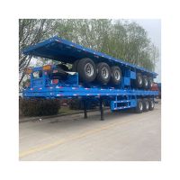 Quality 20Ft Flatbed Semi Trailer For Container Transport With Max Payload 40T for sale