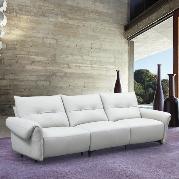 Quality Italian Style Minimalism White Modular Couch Living Room Sofa Set Furniture Modern Luxury Home Lounge Sectional Leather Sofa for sale