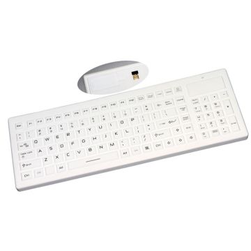 Quality Logo Customized Waterproof Silicone Keyboard With Wireless USB Receiver And for sale