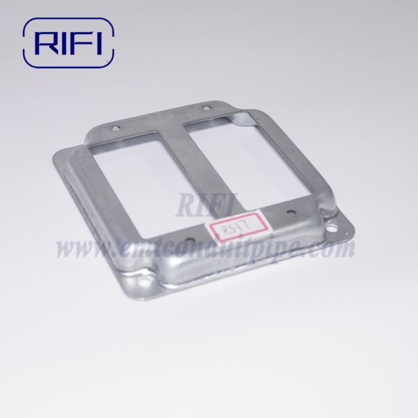 Quality 4" Square Metallic Surface Cover 2 Duplex Receptacle for sale