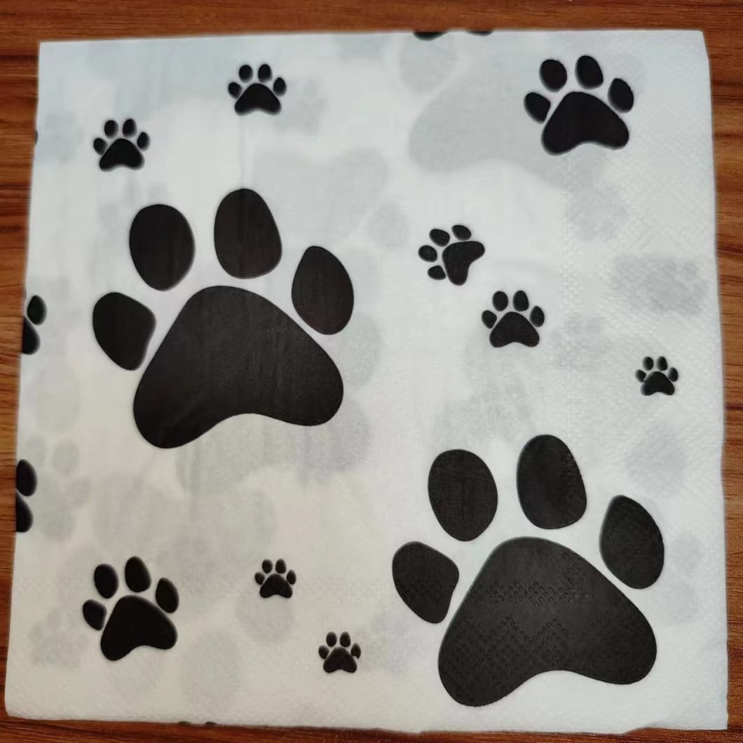 Disposable Flora Cartoon Printed Napkin Party Decoration Colorful Tissue