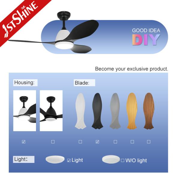 Quality DC Motor Ceiling Fan Light Modern Smart Remote Control Energy Saving for sale