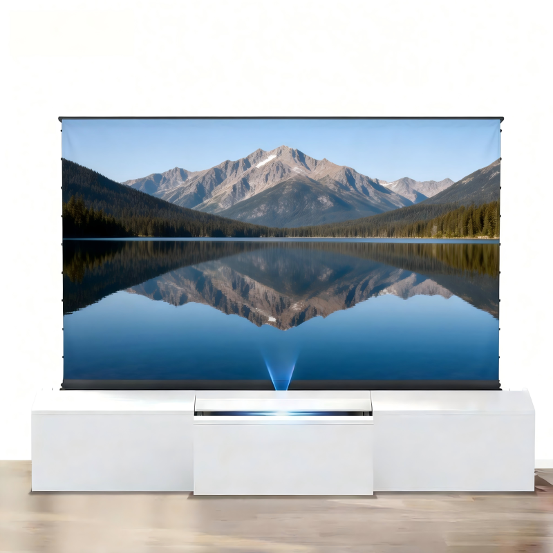 Quality Sleek Motorized Laser TV Cabinet Designed for Modern UST Projector Setups for sale