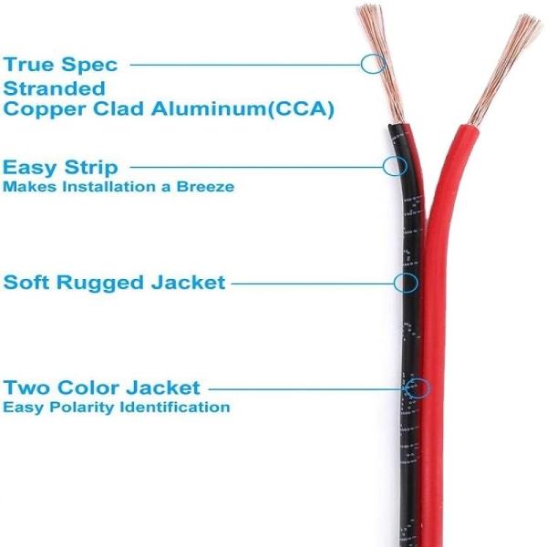 Quality Flexible Wire Ext 2pin 2 Color Red Black Cable for LED Strips Extension for sale
