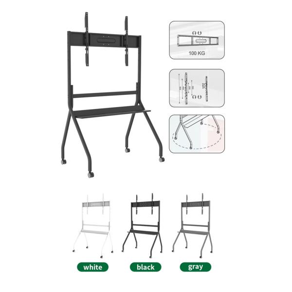 Quality Mini Potable Wheel Trolley Carts Bracket Tv Mobile Tv Cart On Wheels For LED LCD for sale