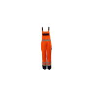 Quality Man 250GSM CVC Reflective Working Bib Overalls With Adjustable Braces Clasps for sale