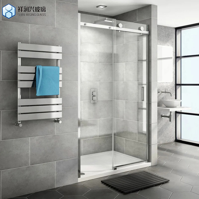 Modern Design High Quality Bathroom 6mm Tempered Small Shower Screen Silver Pivot Shower Door