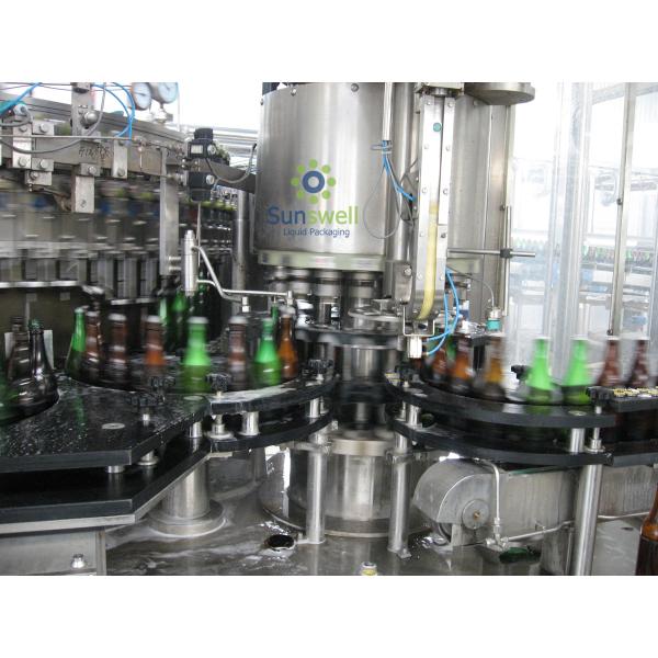 Quality Full Automatic Beer Filling Machine With Rotary / Linear Structure For Glass Bottle for sale