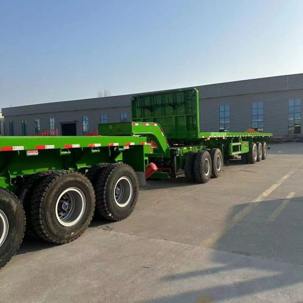 Quality Steel Semi-Trailer for Customizable 3-Axle Double-Trailer Train Specifications for sale