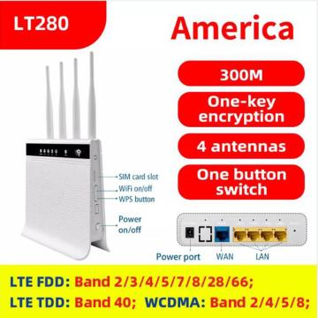 Quality IMEI TTL Change Wifi CPE 4G LTE WIFI Router Unlock 300mbps For CCTV Camera for sale