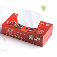 Quality PMS Custom Tissue Box Printing Paper Box 300 Gram Recycled Red for sale