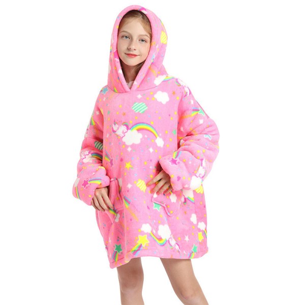 Quality Fashionable Comfortable Childrens Hooded Pajamas Wearable Blanket  Hoodie for sale