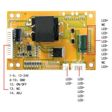Quality CA-399 LED Backlight Driver Board 100*70mm Default Input 200ma for sale