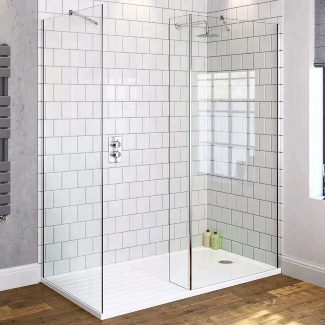 Factory Price Tempered Glass Sliding Shower Frame Bathroom Sliding Glass Shower Door Bathroom Shower Panel