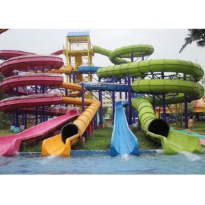 Quality Customized Body Water Slide Bright Color FRP Large Aqua Park Equipment for sale