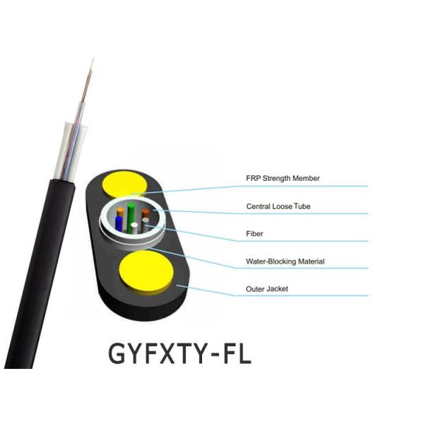 Quality Singlemode G652D G657A Fiber Optic Drop Cable Aerial Self Supporting 12 16 24 Core for sale
