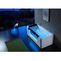Quality Outdoor 3-Person Spa Bubble Bathtub With Front Led Glass And Deep Soak Feature for sale