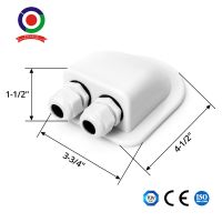 Quality White ABS Solar Cable Entry Box with 6mm to 12mm Cable Gland for Flat Surface PV for sale