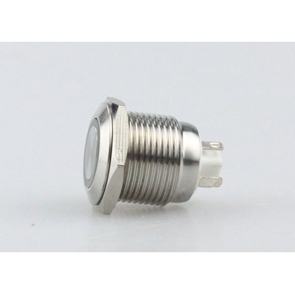Quality 12V 24V LED Panel Mount Push Button Switch , 1NO 16mm Momentary Push Button for sale